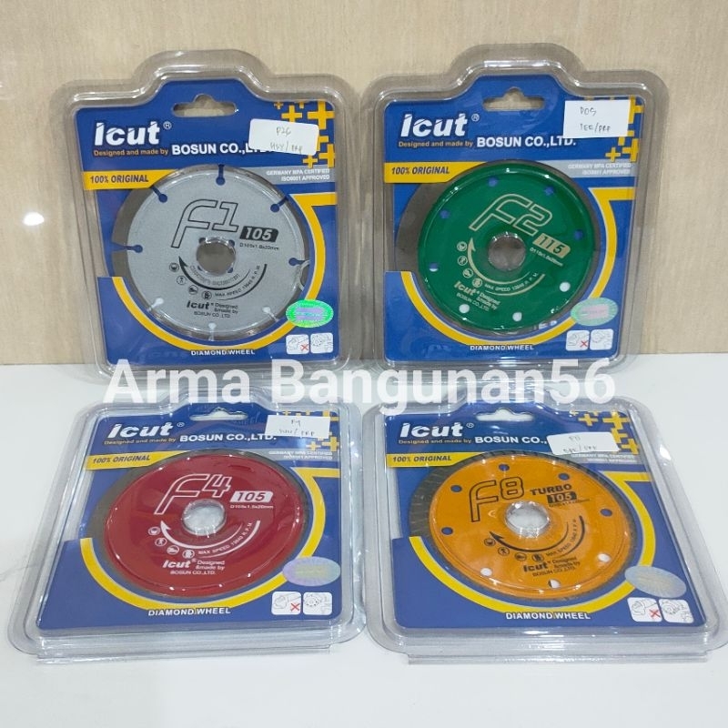 Jual ICUT BOSUN Diamond Wheel 4" Inch / Mata Potong Keramik / Mata ...