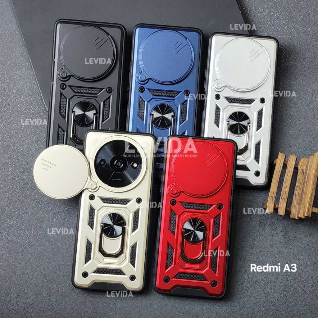 Jual Redmi A3 Case Armor Slide Transformer Slide Kamera Protection ...