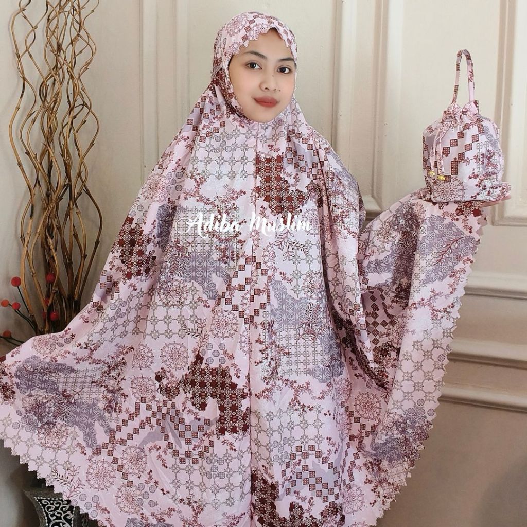 Jual Mukena Traveling Terbaru Mini Pouc 2in1 Laser Cut Motif Bahan ...