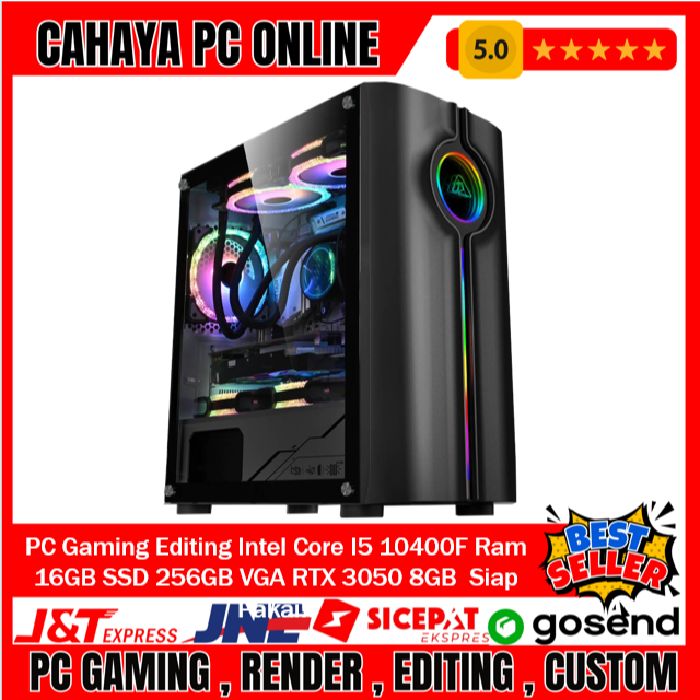 Jual PC Gaming Editing Intel Core I5 10400F Ram 16GB SSD 256GB VGA RTX 3050 8GB Siap Pakai ...