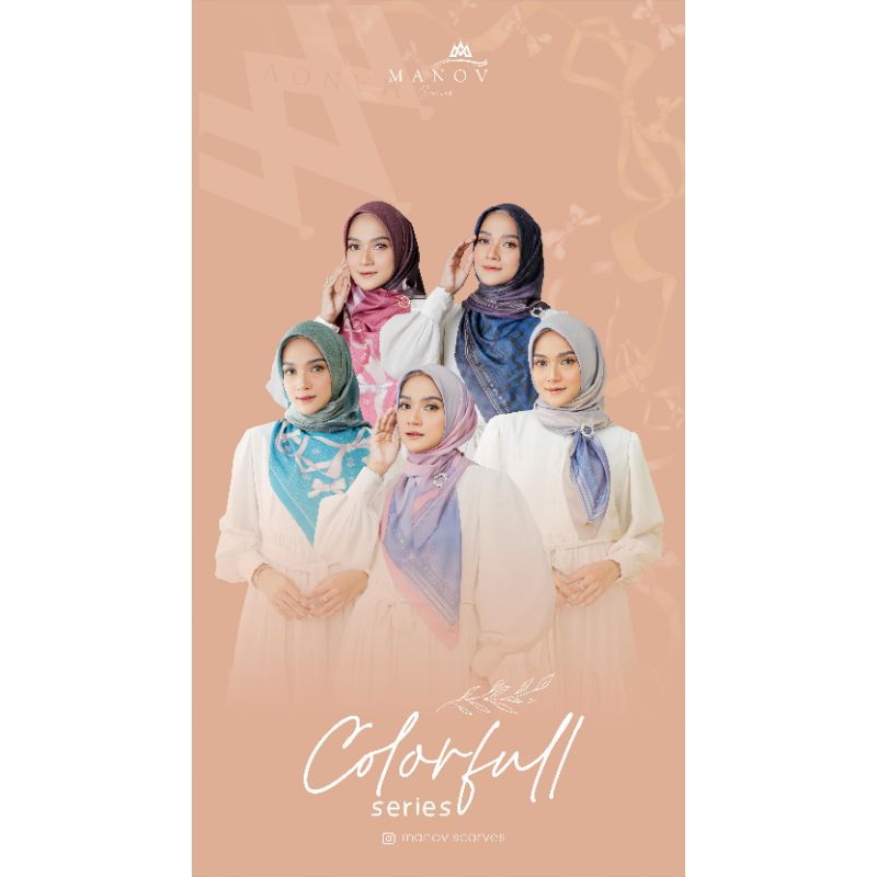 Jual MANOV COLORFULL Series || jilbab manov || ManovScarf | Shopee ...