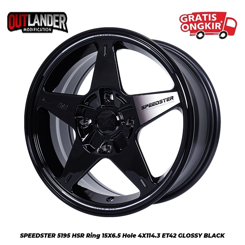 Jual Velg Racing Hsr Speedster R15 Pcd 4x114,3 Black Untuk Avanza Xenia ...