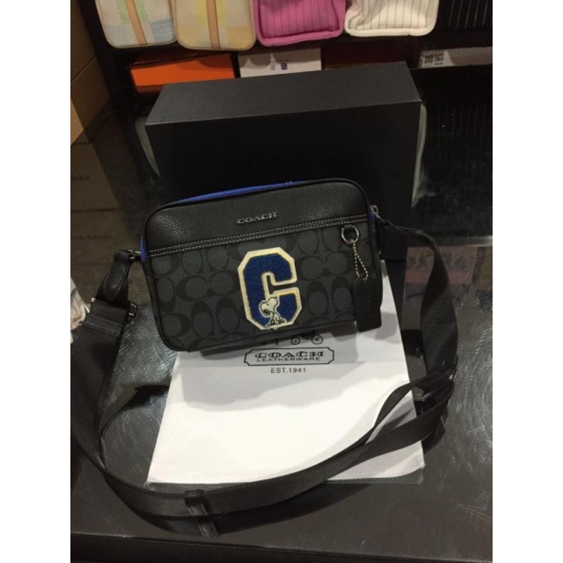 Jual Coach x Peanuts Graham Crossbody In Signature 4027 | Shopee Indonesia