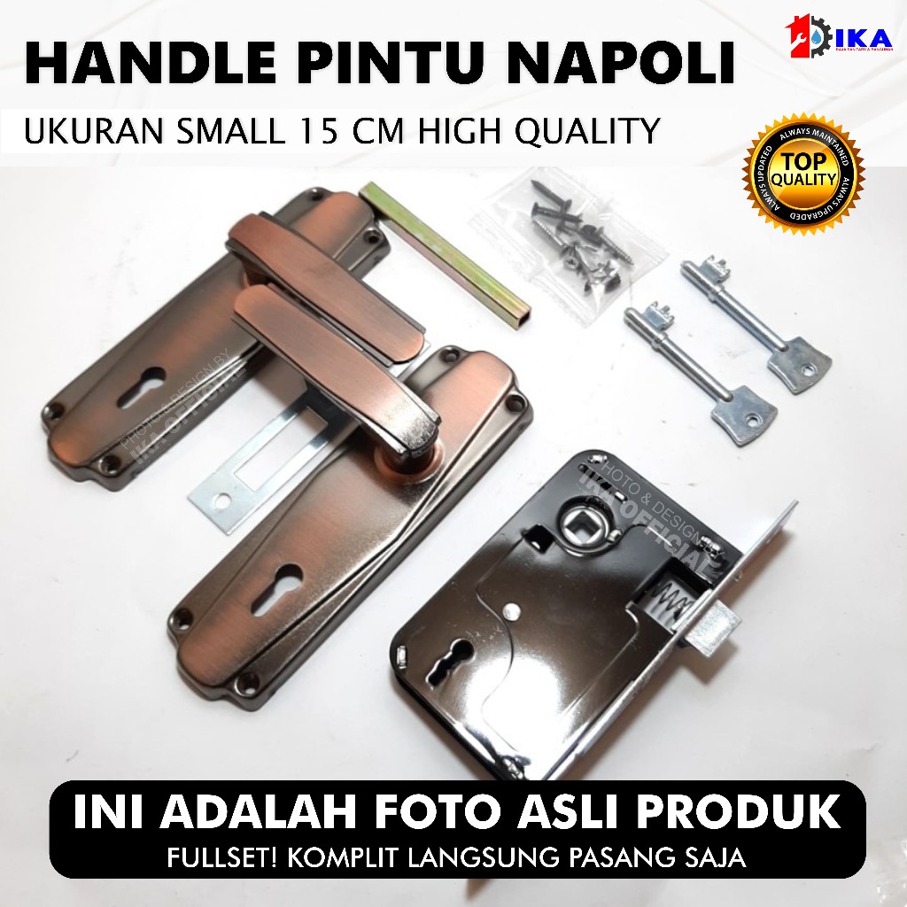 Jual NAPOLI TOP Gagang Kunci Pintu / Handle Pintu Komplit Ukuran Kecil ...
