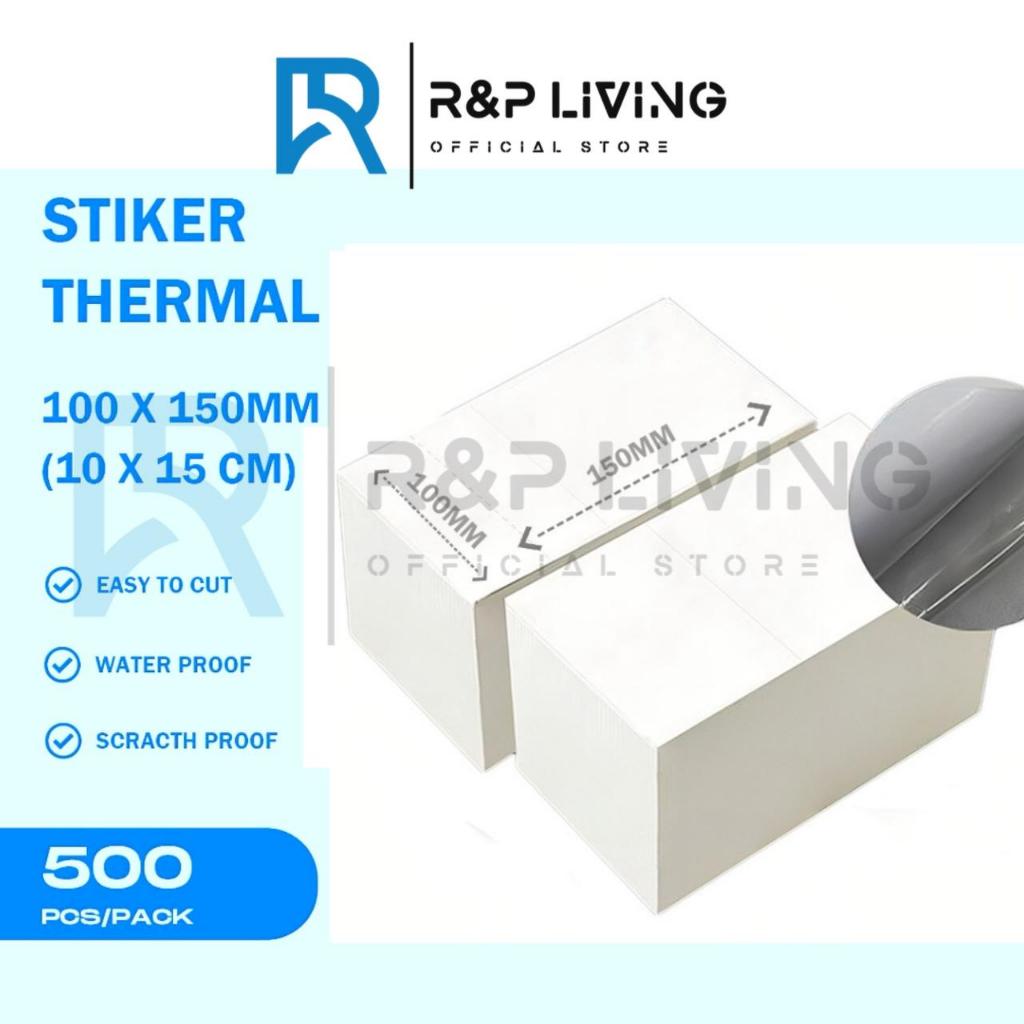 Jual R&P [100 X 150mm A6 500pcs] Thermal Paper Label Sticker Barcode Lipat & Roll | Shopee Indonesia