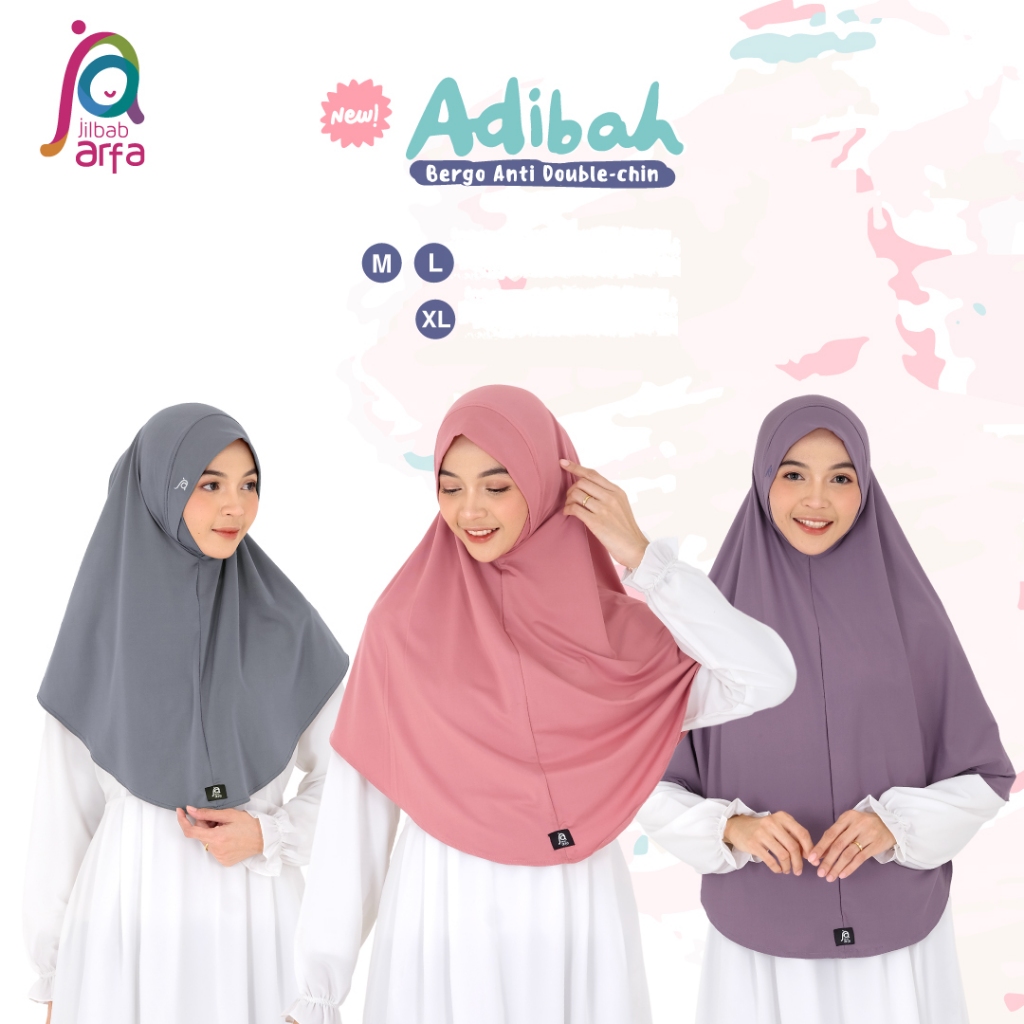 Jual Jilbab Afra Arfa Adiba Bergo Dagu Malay Malaysia Instan Spandex ...
