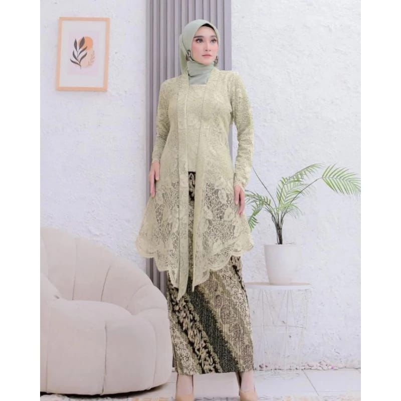 Jual Kebaya Kutu Baru Hijab Panjang / Kebaya modern / Kebaya Wisuda / Kebaya pesta dan Kondangan ...