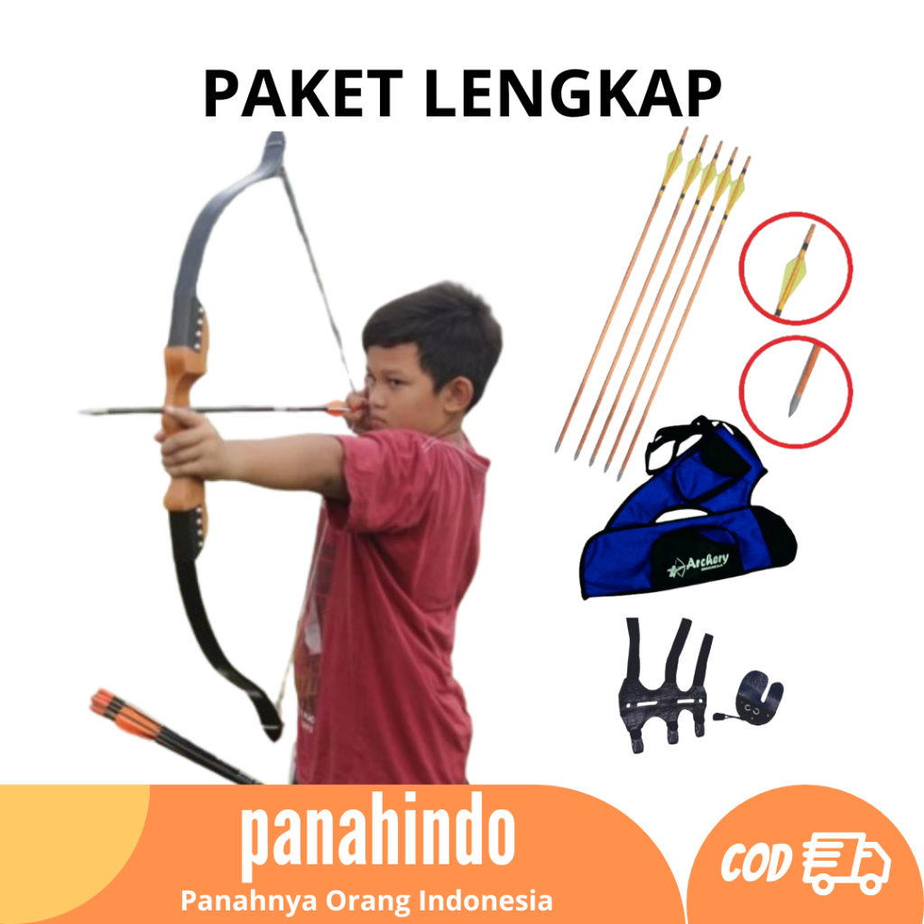 Jual Panahindo - Paket Lengkap Busur Panah Pemula Anak Remaja Dewasa Olahraga Archery Panahan ...