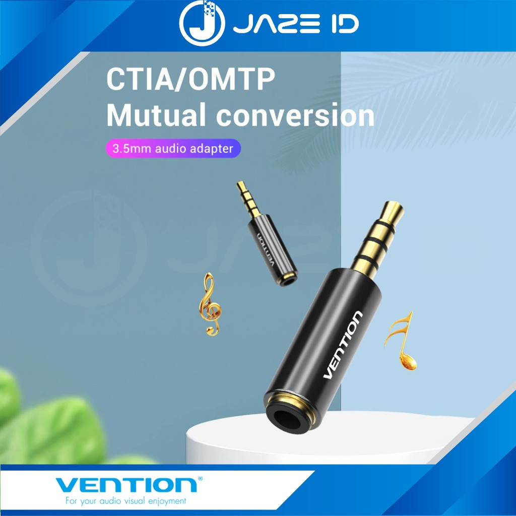 Jual Vention S06 Aux Audio Jack 3.5mm CTIA (AHJ) to OMTP Converter Adapter | Shopee Indonesia