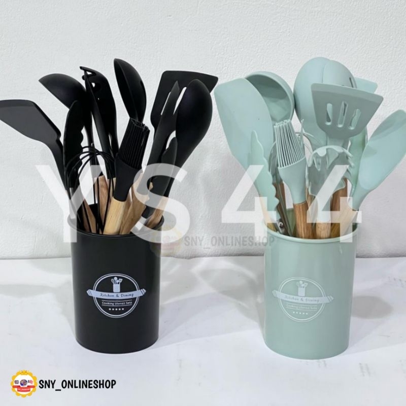 Jual Set 12pcs Alat Masak Spatula Sutil Sodet Irus Capitan Silikon ...