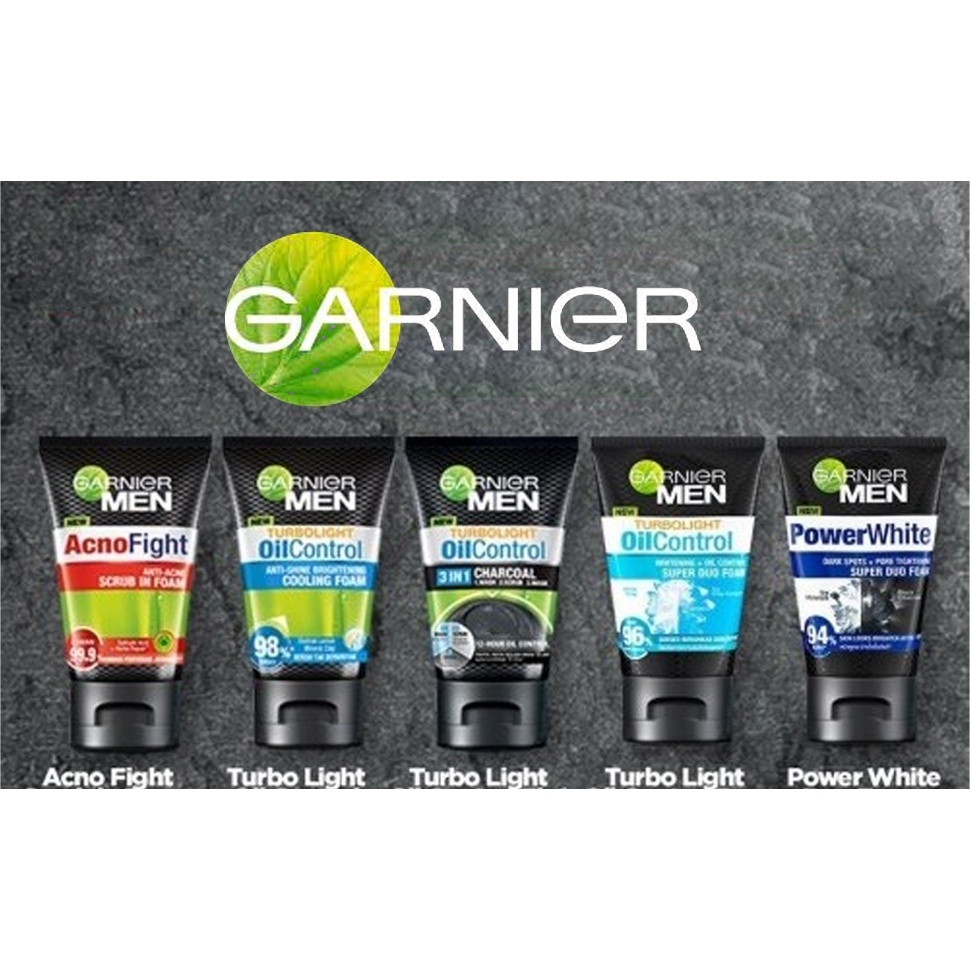 Jual Garnier Men Face Wash Series Oil Control Acno Fight Turbo Bright ...