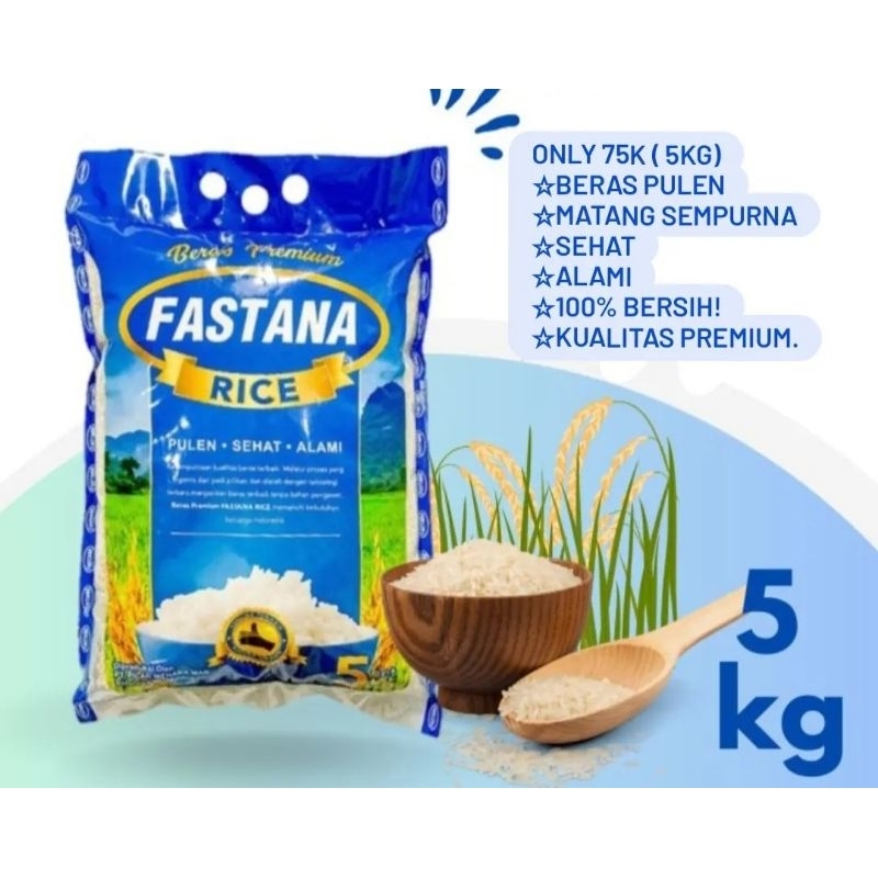 Jual [ GOJEK/GRAB INSTANT SAMEDAY BISA] FASTANA BERAS PULEN 5KG ...