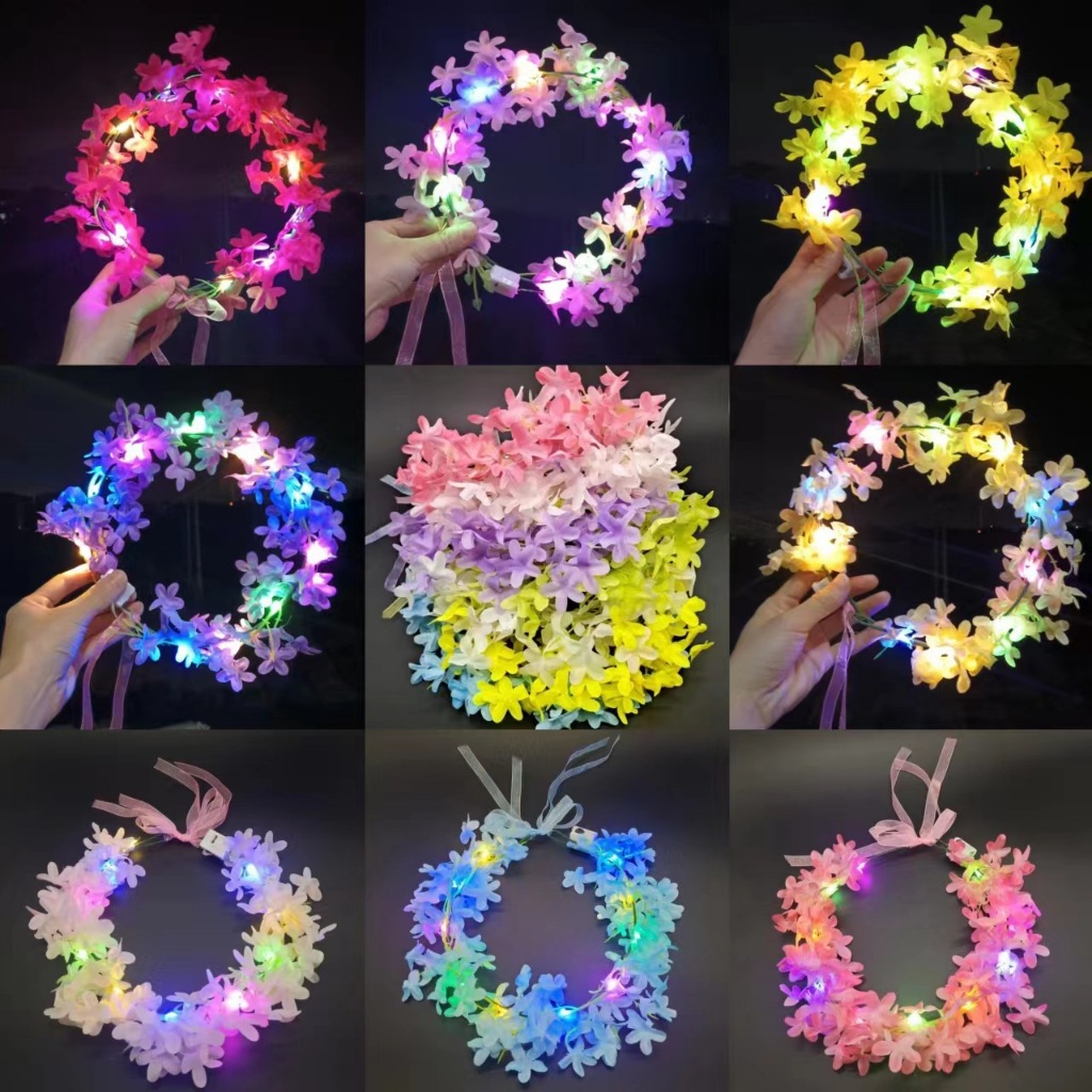 Jual Hiasan kepala dari untaian bunga yang sederhana dan berselubung ...