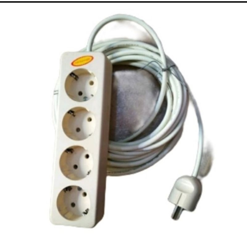 Jual Kabel Listrik Extension 10 Meter SNI Stop Kontak 4 Lubang 2 x 0,75 ...