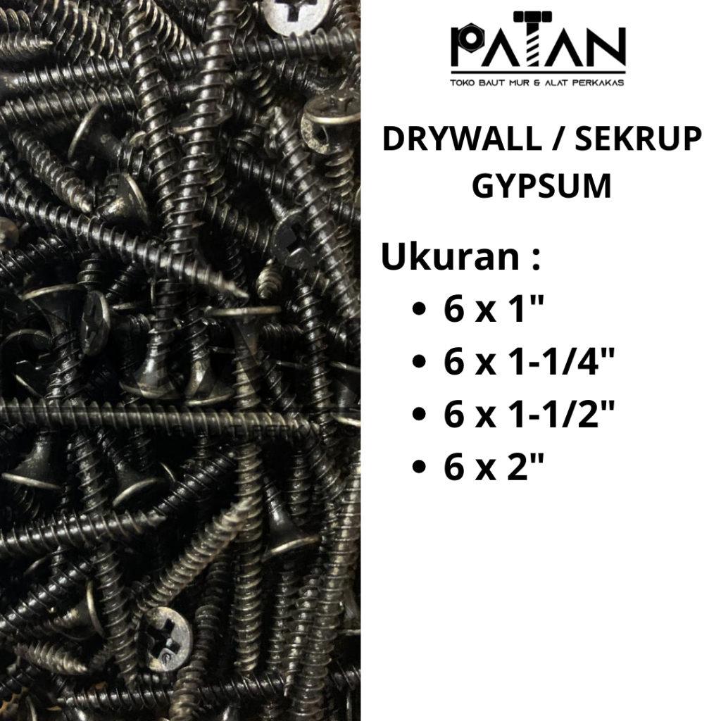 Jual Sekrup Skrup Gypsum Kayu Drywall | Shopee Indonesia