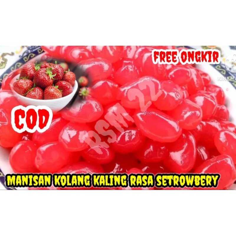 Jual Manisan kolang Kaling rasa strawberry 1 kg manisan basah | Shopee ...