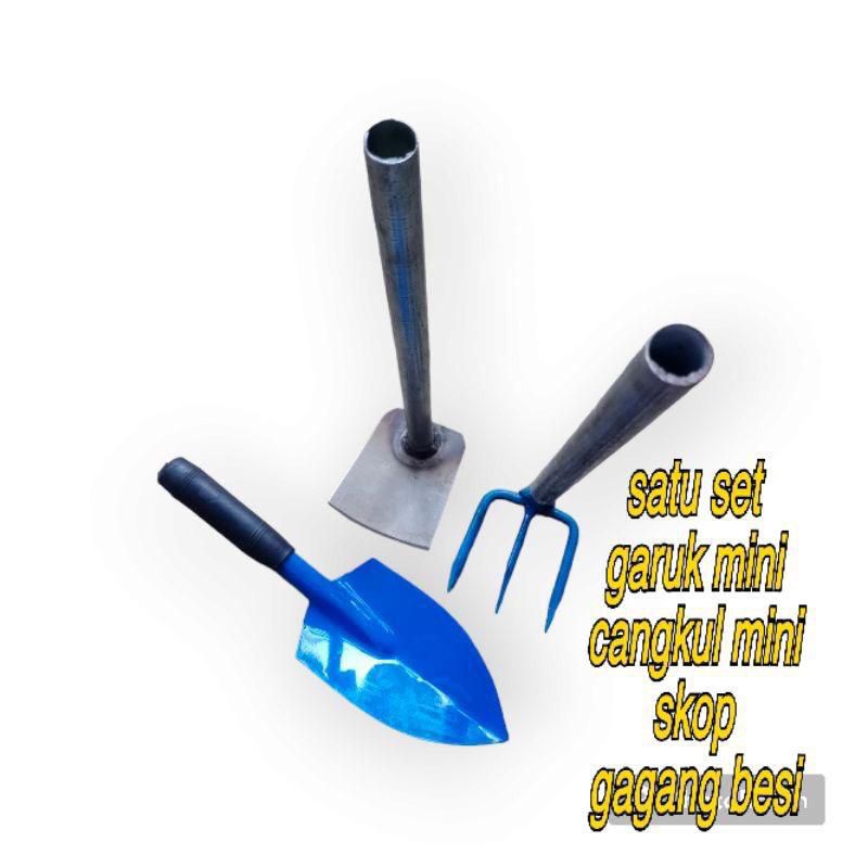 Jual Alat Berkebun mini isi 3-Garuk mata tiga-Cangkul mini-Sekop tanah ...