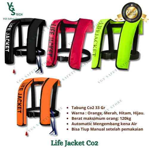 Jual Inflatable Life Jacket Pelampung Automatic Co2 / Life Jacket ...