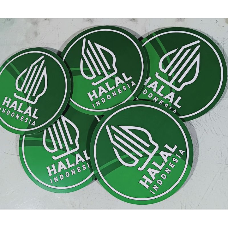 Jual halal tanda petunjuk logo kuliner sign akrilik stiker signage ...
