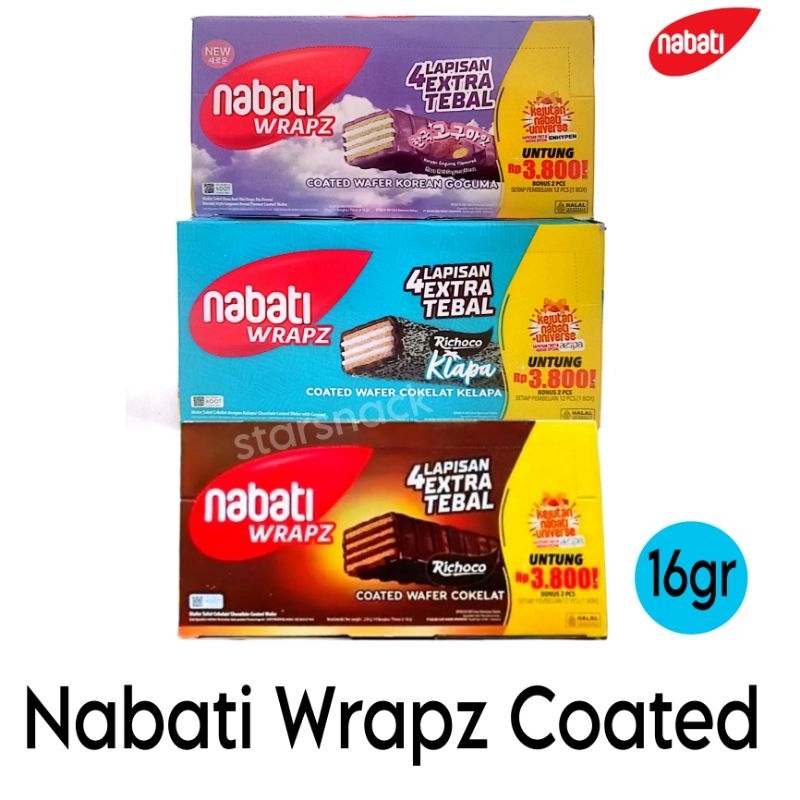 Jual Nabati wrapz Coated Wafer Goguma Kelapa | Shopee Indonesia