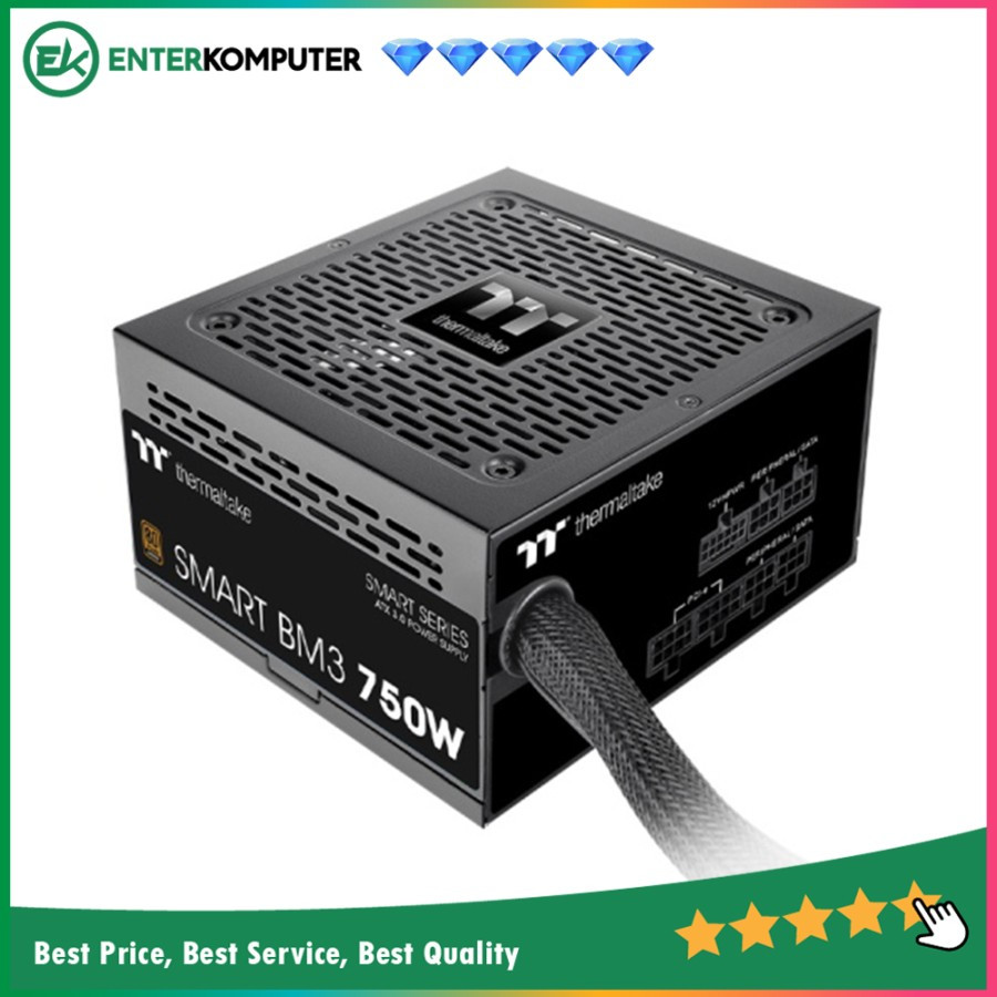 Jual Thermaltake Smart BM3 750W 80+ Bronze ATX 3.0 PCIe 5.0 Semi Modular / PSU 750 Watt | Shopee ...
