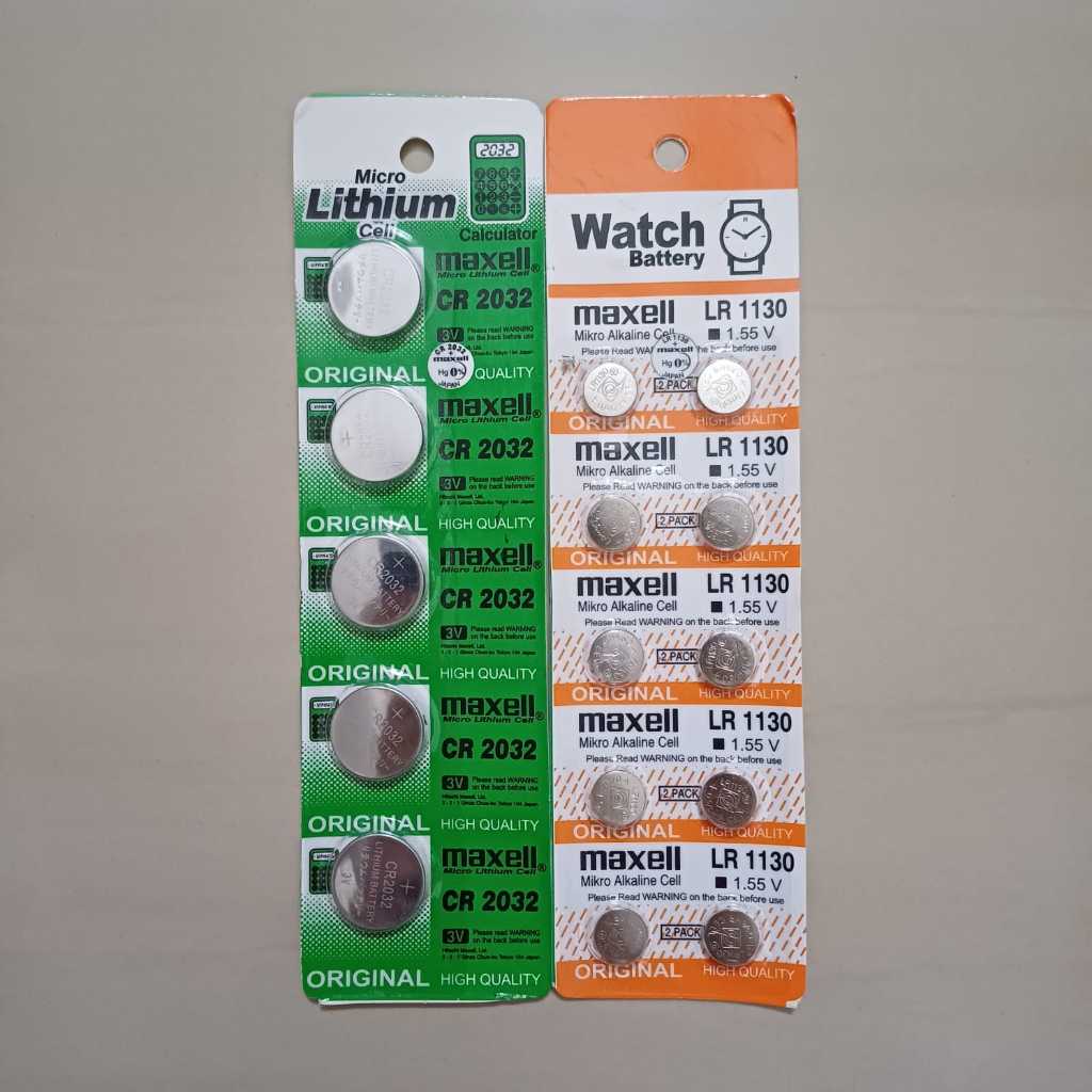 Jual Baterai Maxell LR1130 dan CR2032 untuk jam tangan, kalkulator, stopwatch | Shopee Indonesia