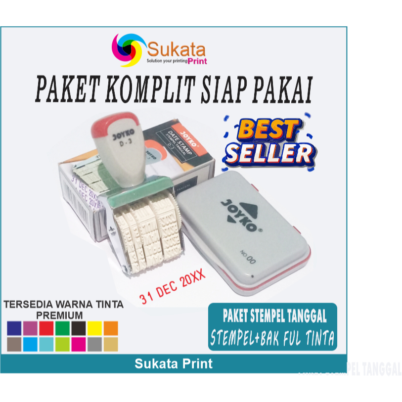 Jual Stempel Tanggal 1 Set + Bak Tinta | Stempel tanggal tahun bulan ...
