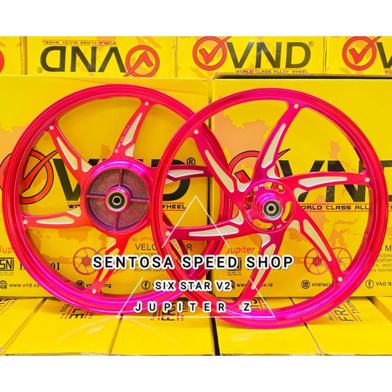 Jual VND Velg Six Star V2 F: 1.60x17 & R: 1.60x17 Jupiter Z/Jupiter Mx ...