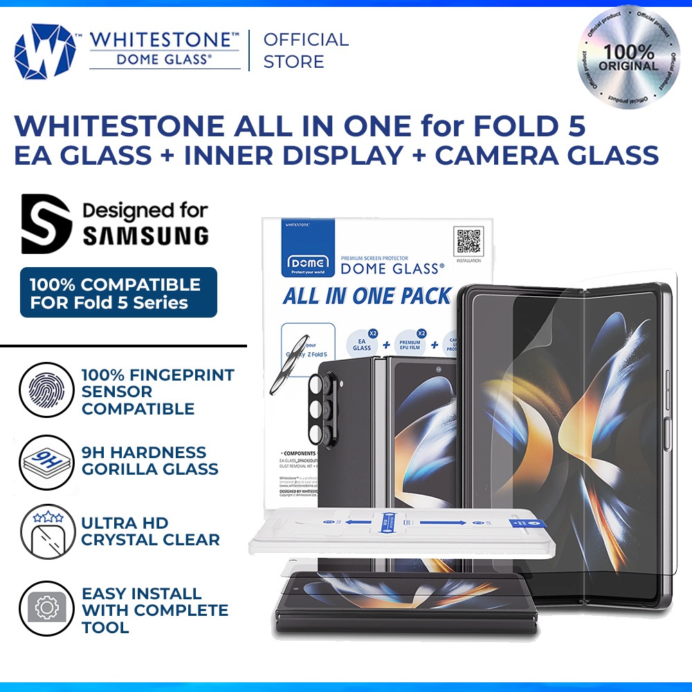 Jual Whitestone Tempered Glass Set Dome All in One Pack for Samsung ...