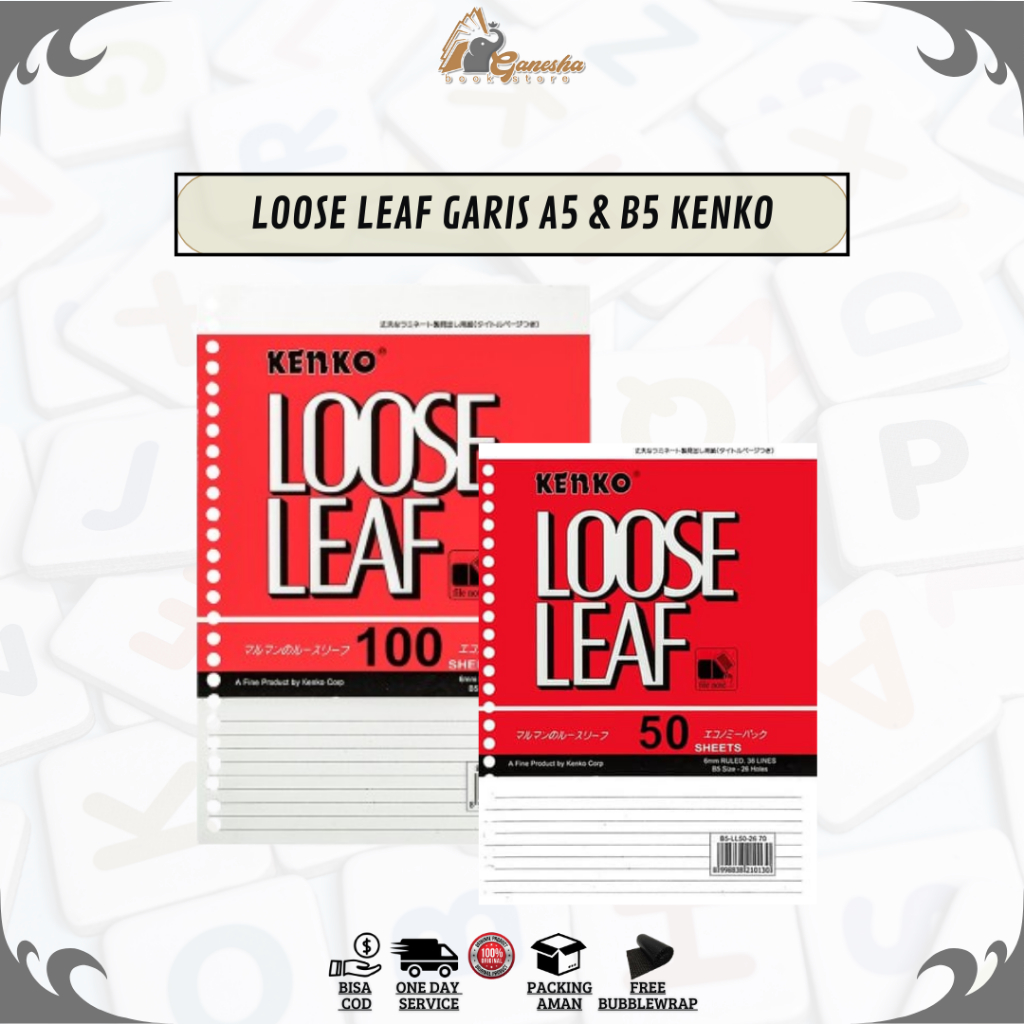 Jual Loose Leaf Kenko / Kertas Isi Binder Garis Kenko Ukuran A5 dan B5 ...