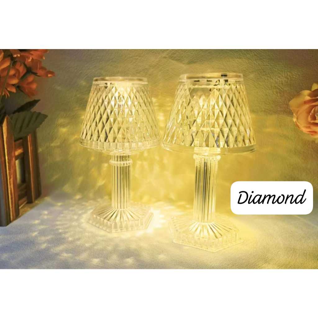 Jual Lampu Meja Kristal Berlian - Lampu Suasana Romantis Kamar Tidur ...