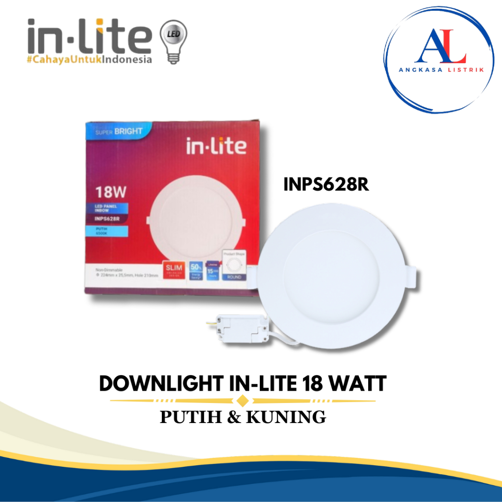 Jual LAMPU DOWNLIGHT / LAMPU PLAFON LED INLITE INPS628R 18 WATT ...