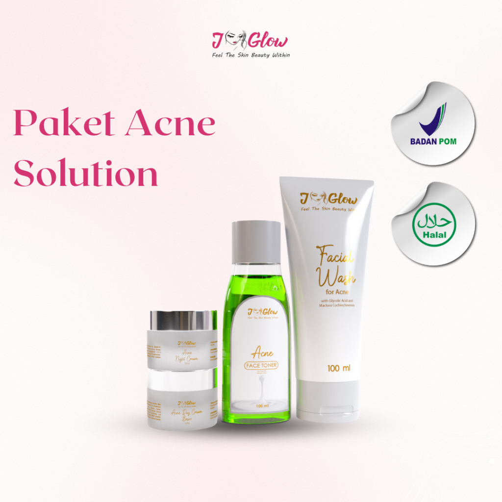 Jual JGLOW SKINCARE PAKET ACNE SOLUTION WHITENING GLOWING CREAM SKIN ...