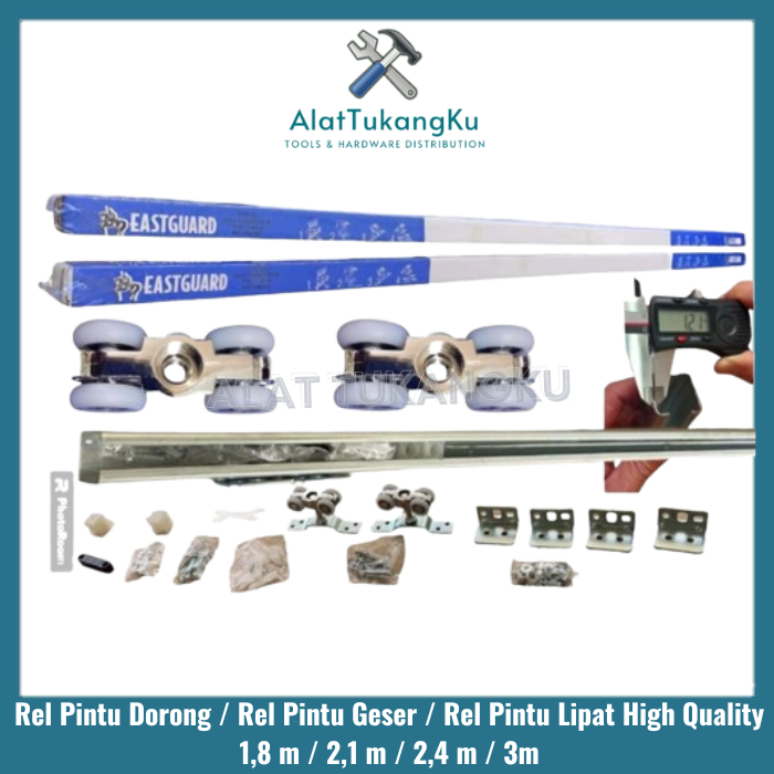 Jual Rel Pintu Dorong / Pintu Geser / Besi Galvanis Sliding Door J3 1,8M J4 2,1M J5 2,4M J6 3M ...