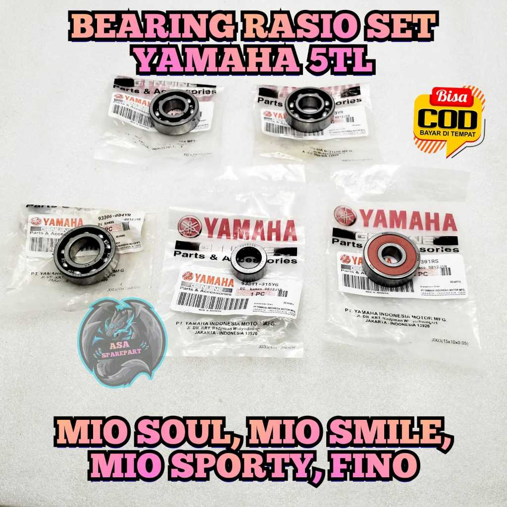 Jual Bearing Rasio Set 5TL Motor Yamaha MIO KARBU / SPORTY , MIO SMILE ...
