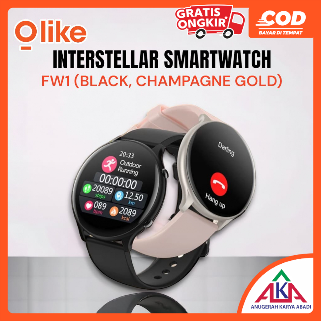 Jual OLIKE Smartwatch Interstellar FW1 Touch Screen IP68 Waterproof ...