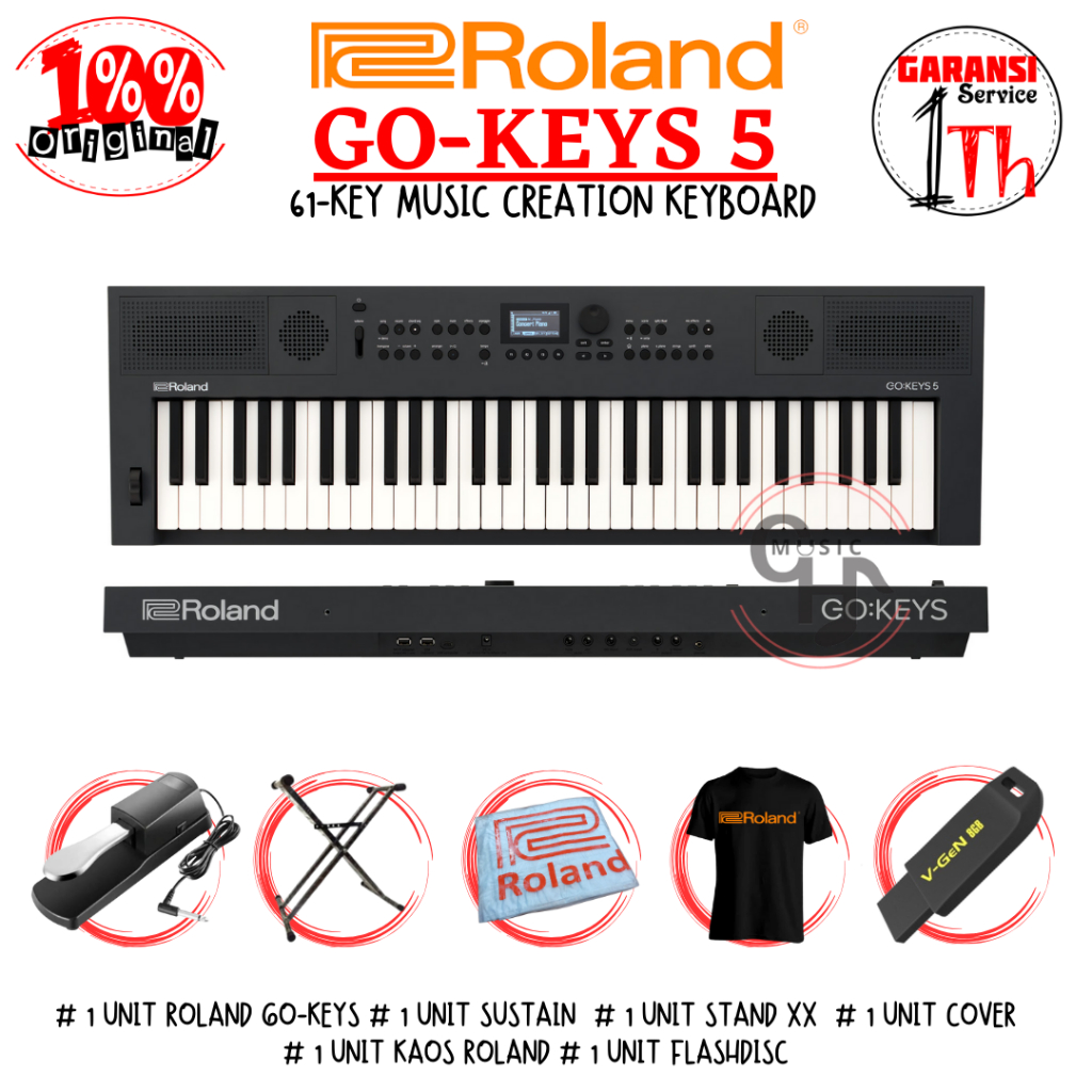 Jual Roland GO KEYS 5 61 Key Portable Keyboard GOKEYS-5 With Bluetooth ...