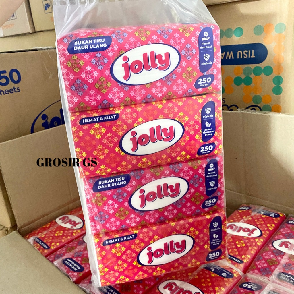 Jual TISU JOLLY 250s KEMASAN BARU!!!! 1 PACK ISI 4 | Shopee Indonesia