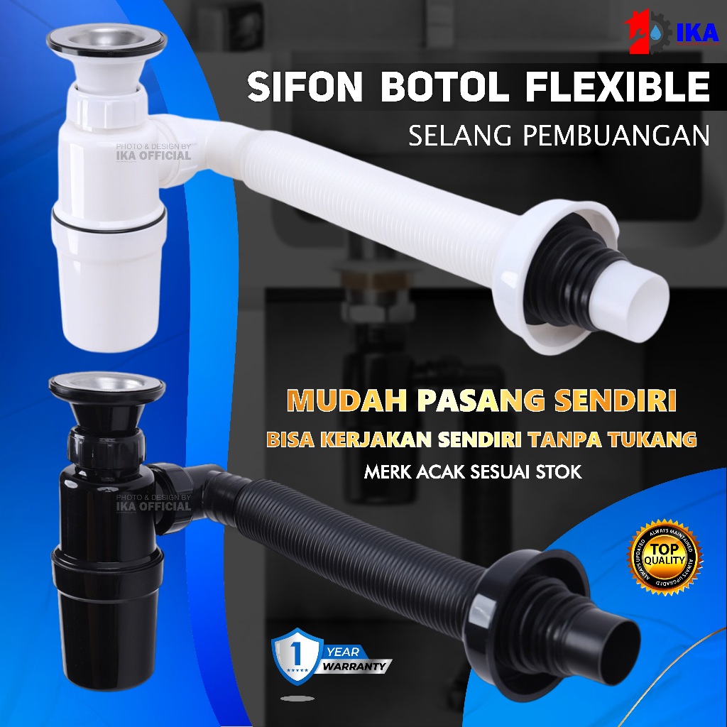 Jual Sifon Botol Fleksibel PVC Soligen / LUPEX D1W D1B Selang ...