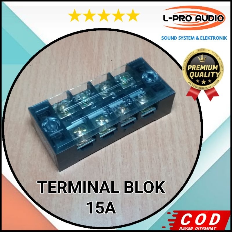 Jual Terminal Blok 4 pin 15 Amper terminal mounting listrik | Shopee Indonesia