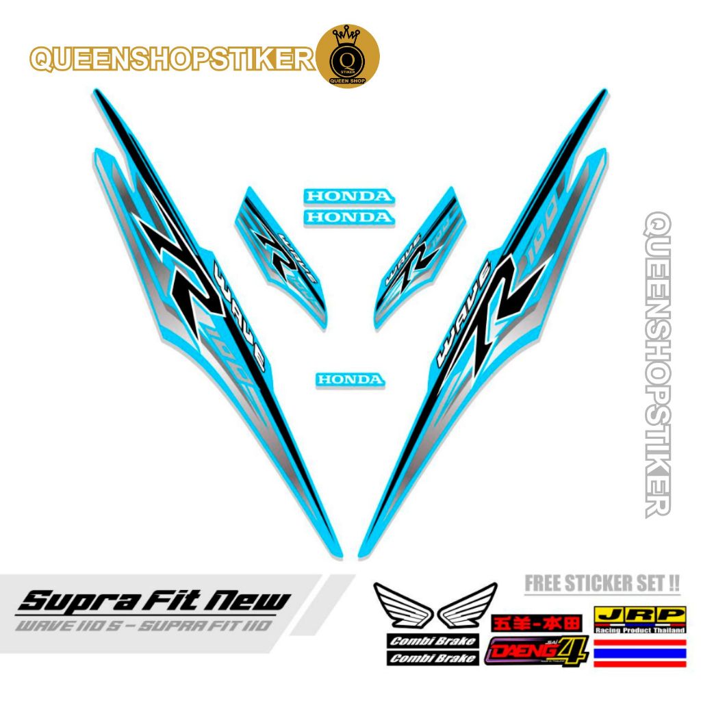 Jual STRIPING SUPRA FIT NEW / STICKER WAVE 110 R / STOCK DECALS WAVE ...