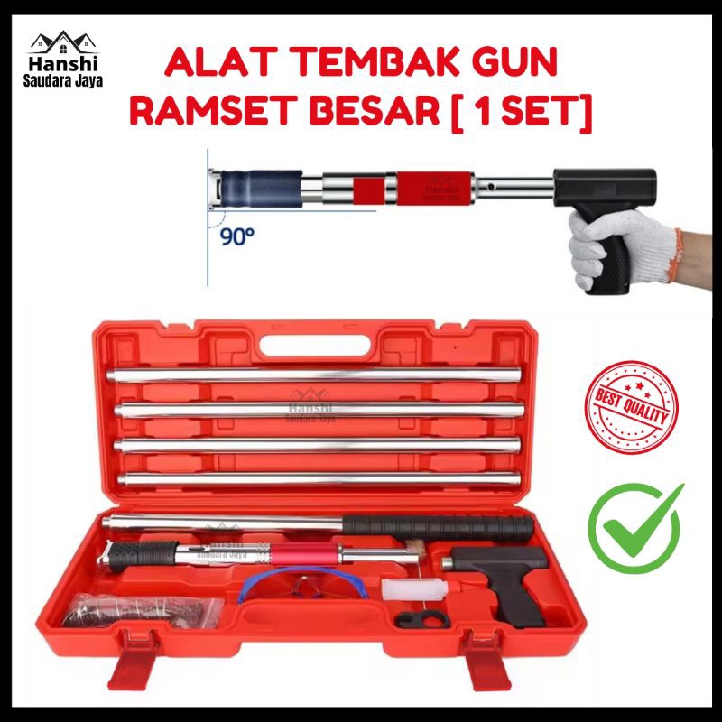 Jual Alat Tembak Besar Paku Beton Set 8,5MM Stampset Paku Tembok Langit ...