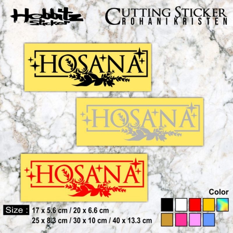 Jual Stiker Rohani Kristen HOSANA Vol. 2 Sticker Cutting Kaca Body ...