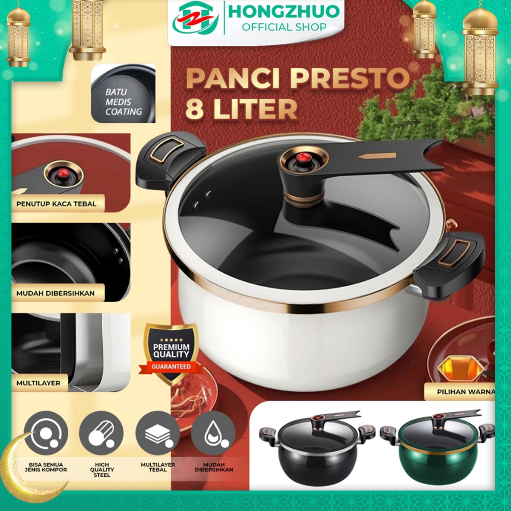 Jual KODE E7S Hongzhuo Panci Presto White Premium 12Liter Premium ...