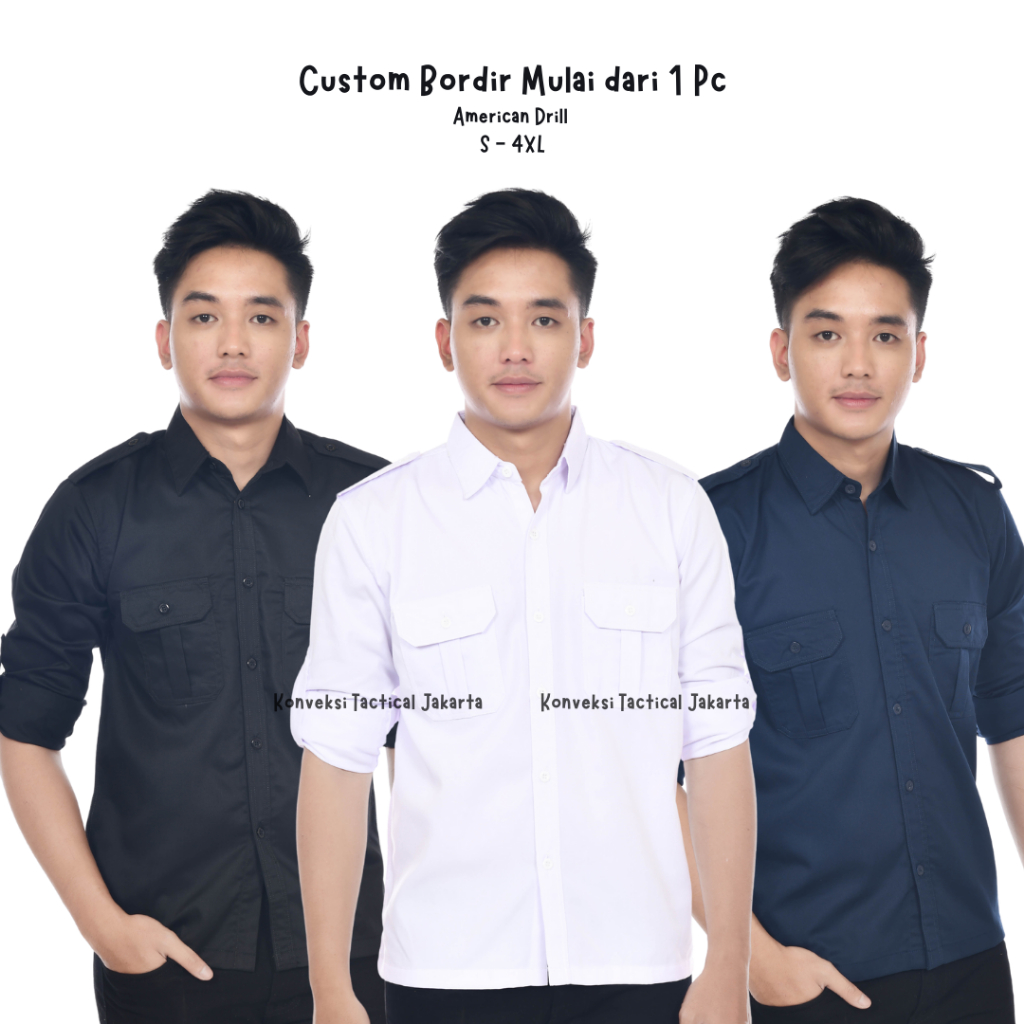 Jual Baju Kemeja PDL PDH Seragam Dinas Pakaian Kerja Lapangan Lengan Panjang Pria Wanita Biysa ...