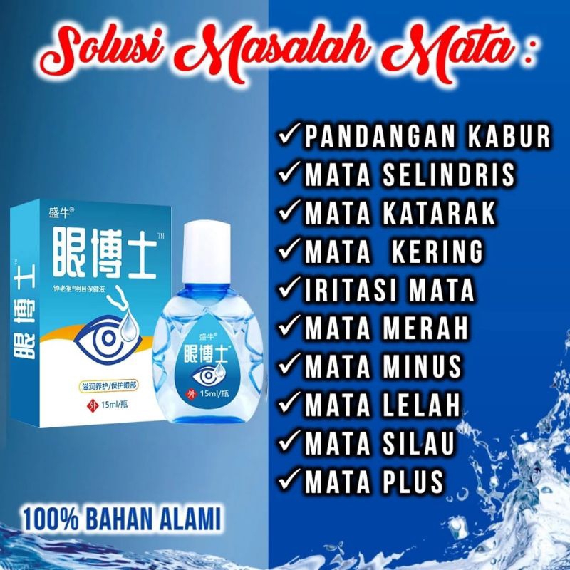 Jual Obat Tetes Mata Katarak Mata Merah Buram Glokoma eye drops 100% ...