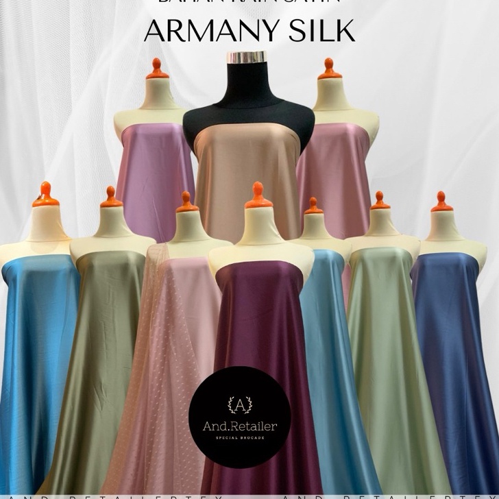 Jual FSASH SALE Bahan Kain Satin Armany Silk Original Premium Warna ...