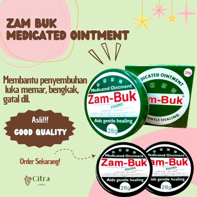 Jual ZAMBUK ZAM BUK 28 GR ORIGINAL BALSEM DIGIGIT SERANGGA GATAL LUKA ...