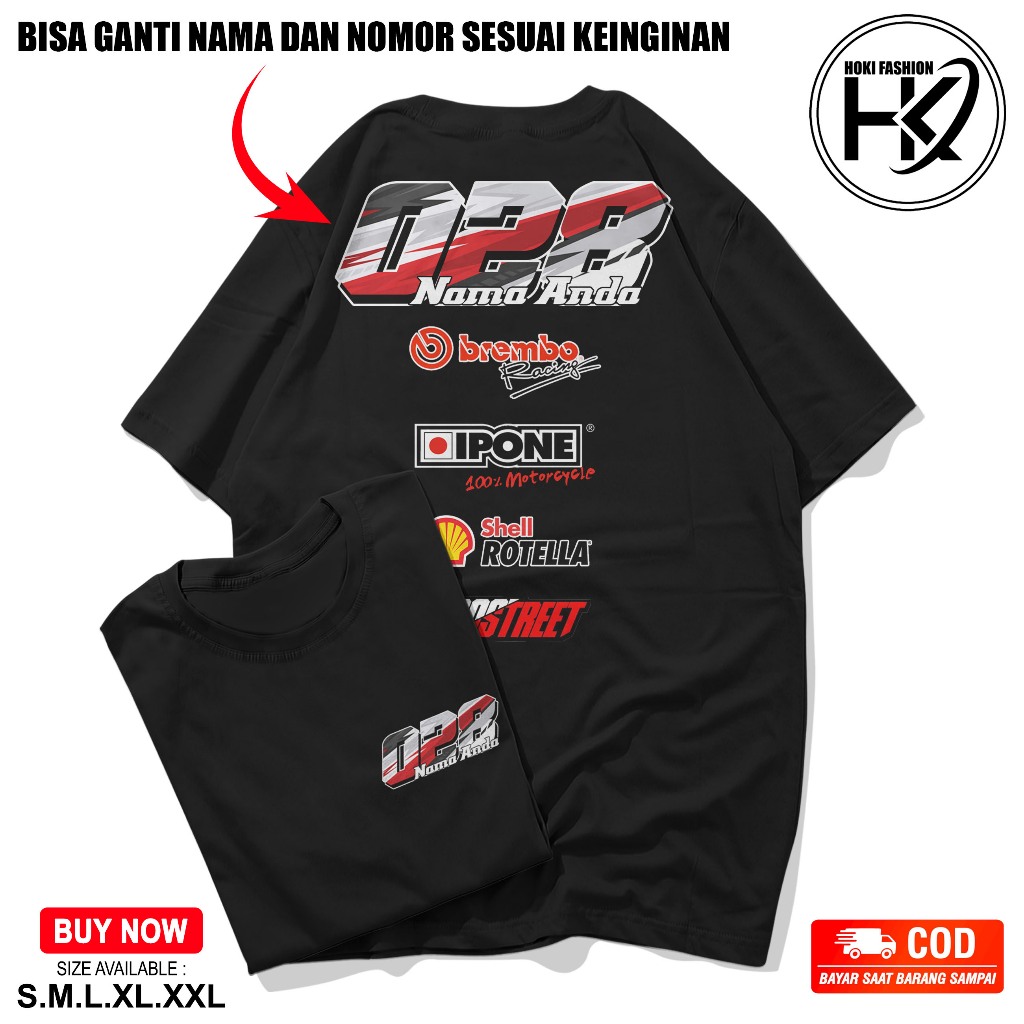 Jual KAOS RACING COSTUM BISA TAMBAH NAMA DAN NOMOR SESUAI KEINGINAN ...