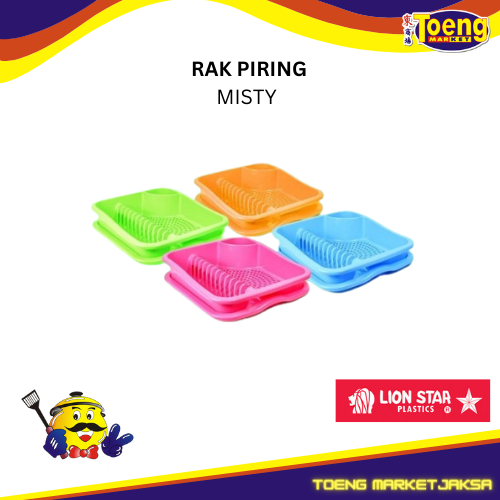 Jual RAK PIRING MISTY DISH RACK W/TRAY LION STAR | Shopee Indonesia